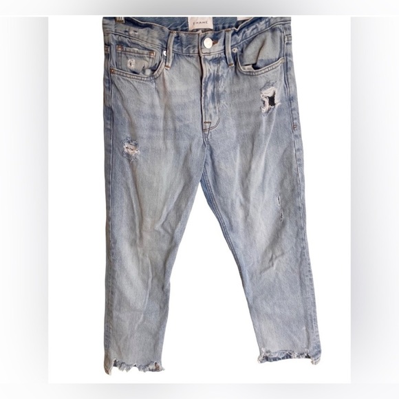 Piper | Pants & Jumpsuits | Frame Le Piper Distressed Light Wash Jeans ...